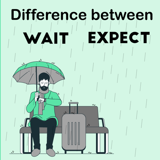 تفاوت wait and expect [منبع: آکسفورد] - سالاد زبان