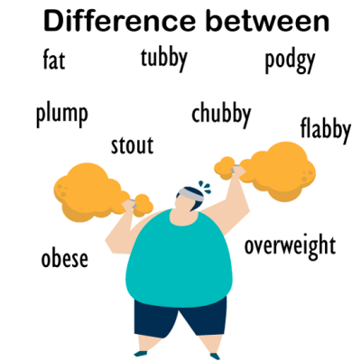 تفاوت fat ، plump ، tubby ، chubby ، stout ، podgy ، flabby ...