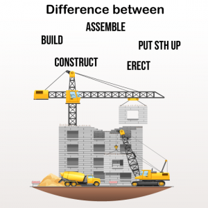 تفاوت build ، construct ، aaemble ، erect و put sth up - سالاد زبان