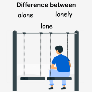 تفاوت alone ، lonely و lone [منبع: آکسفورد]