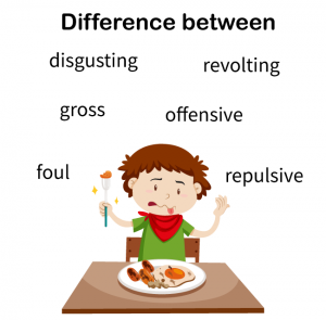 تفاوت disgusting ، foul ، revolting ، repulsive ، offensive و gross ...